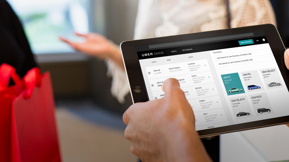 Uber launches UberCentral, a website for businesses to book and pay for ...
