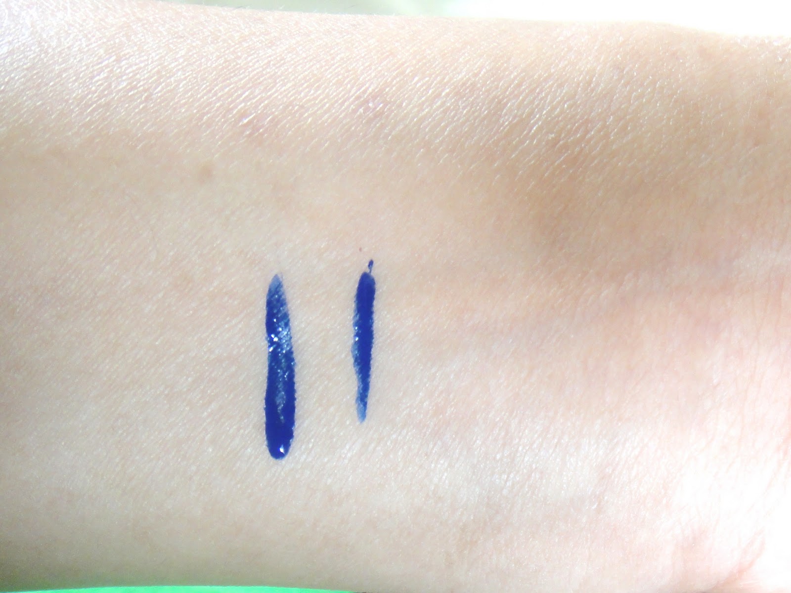 thePURPLEspirit: NYX liquid liner in electric blue: swatches and review