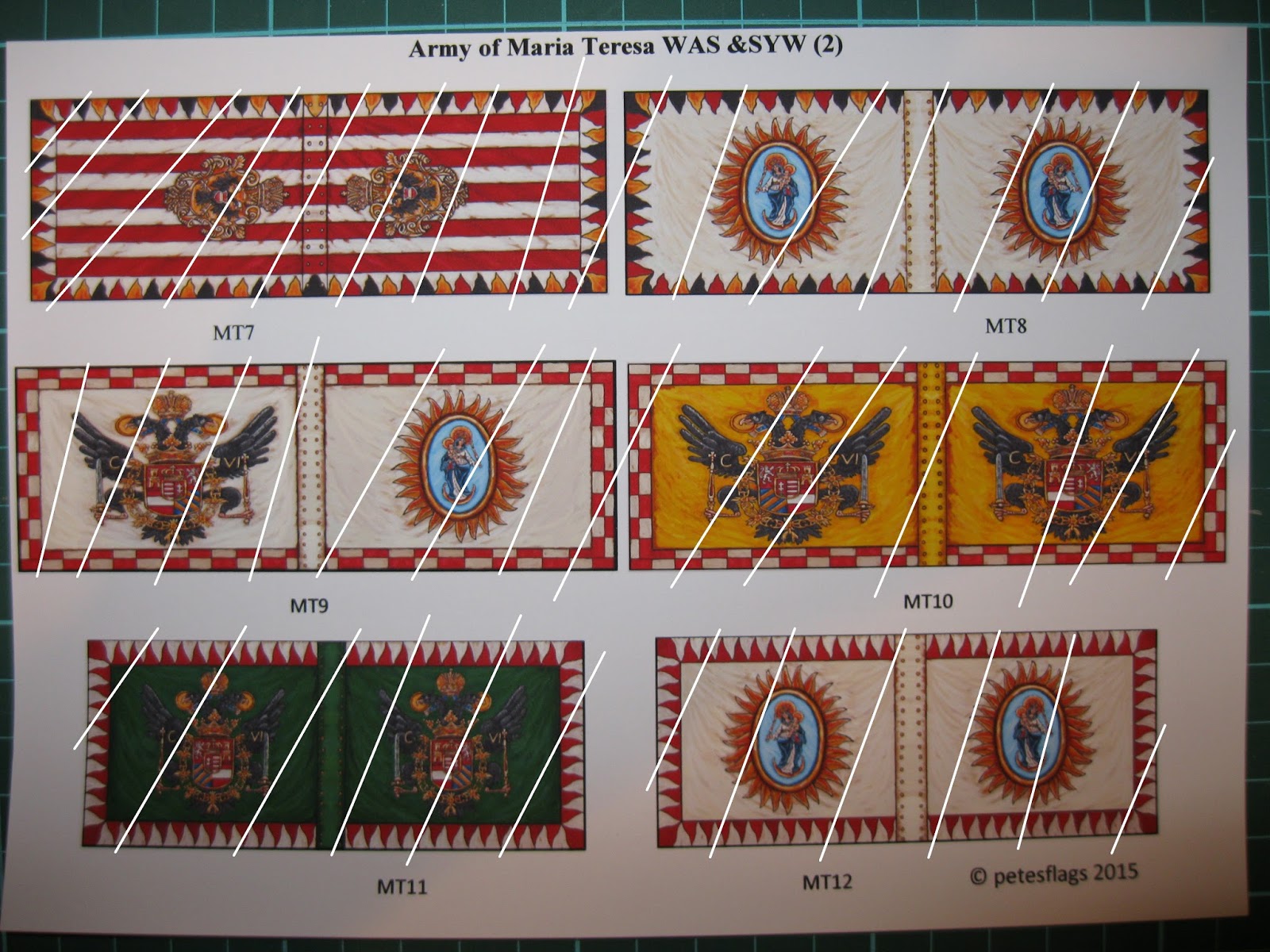 Italian Wars Flags: Completed WAS and SYW Austrian flags