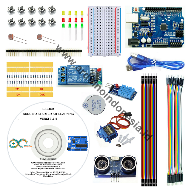 Arduino Uno R3 Starter KIT Learning Versi 3 ( Paket Belajar Arduino For ...