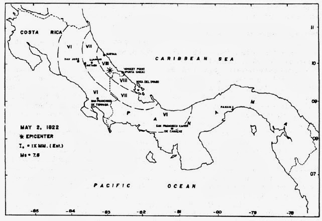 Historia Sísmica y Volcánica de Costa Rica: The May 7, 1822 earthquake ...