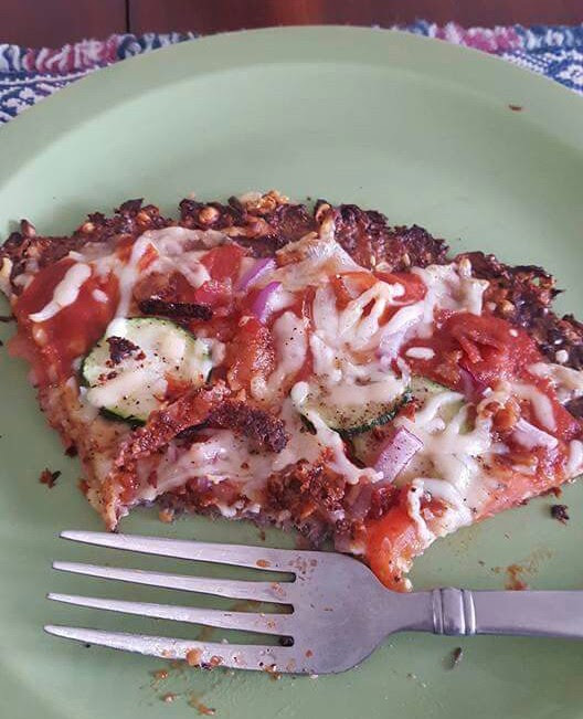 This Stitcher's Gotta Eat!!!! PURPLE Cauliflower Pizza Crust Recipe