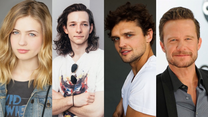 (from left to right: Olivia Welch, Mike Faist, Ray Nicholson, Will Chase)