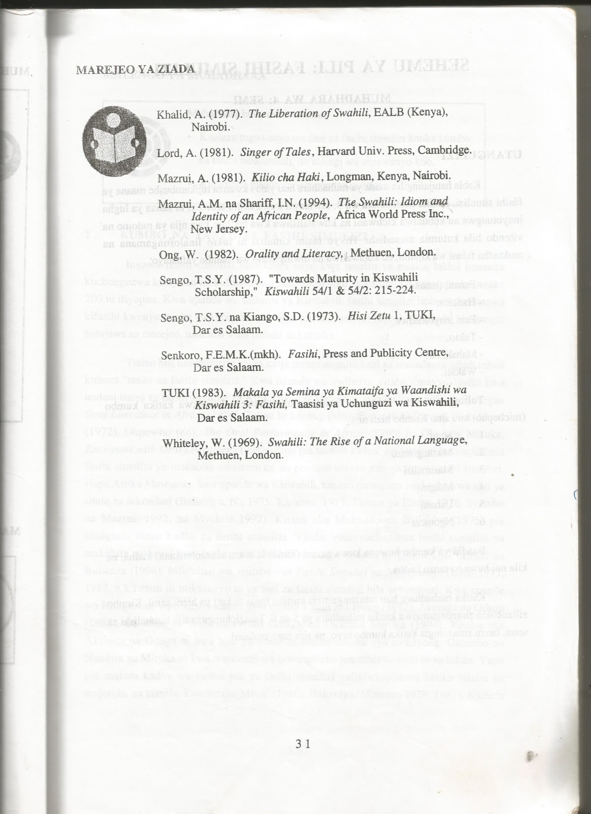 FURAHIA KISWAHILI / KISWAHILI KWA WAGENI TANZANIA BLOG : FASIHI YA ...