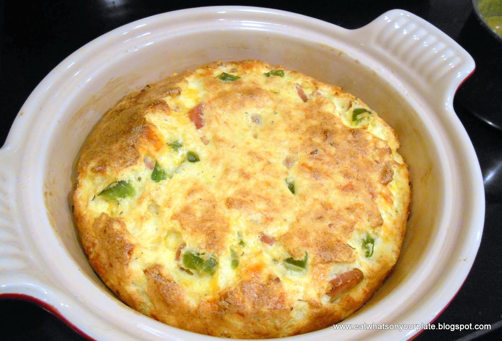 Eat What's On Your Plate: Ham and Cheese Spoon Bread