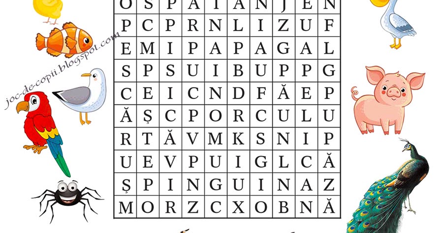Joc de copii: Cuvinte ascunse (3)
