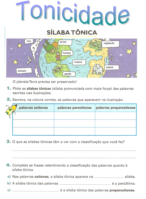 Português Extraclasse: Atividades de fixação sobre tonicidade e acentuação