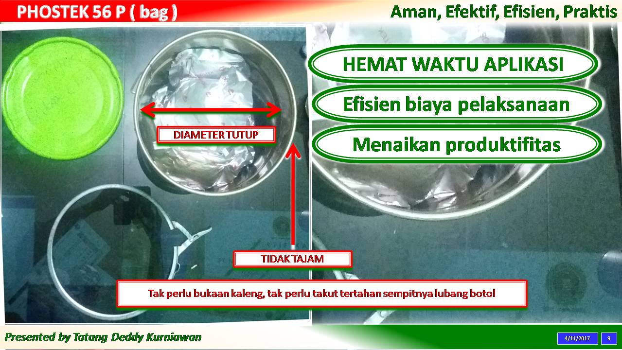 NPCA talk: It's Safe, It's Efisien, It's Versatile, This is Phostek bag