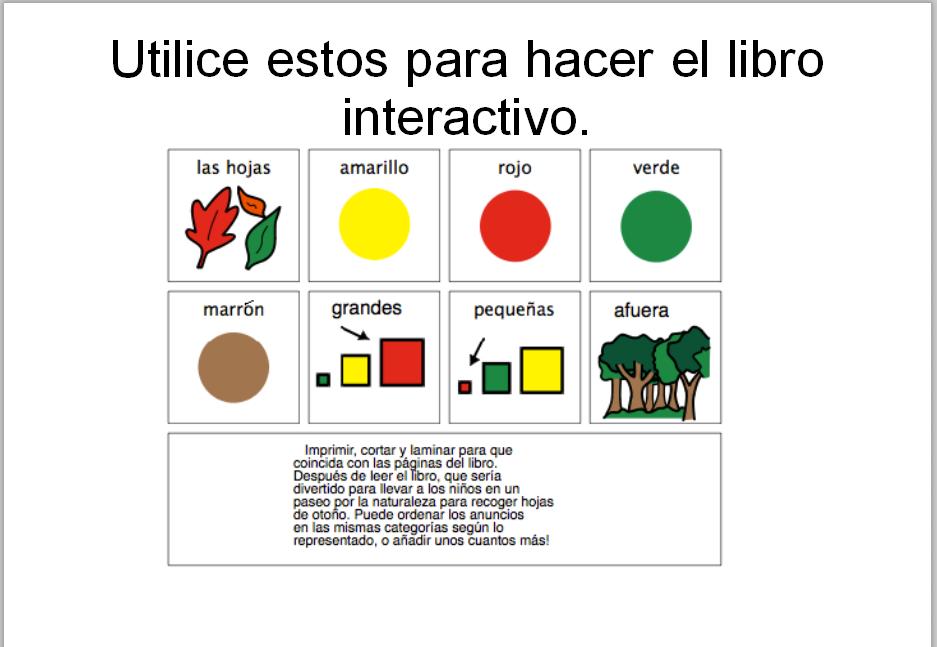 Chapel Hill Snippets: Las Hojas de Otoño--printable Spanish 'Fall ...