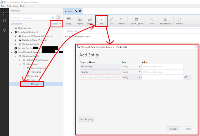 [Azure] Azure Tables Storage 介紹與操作