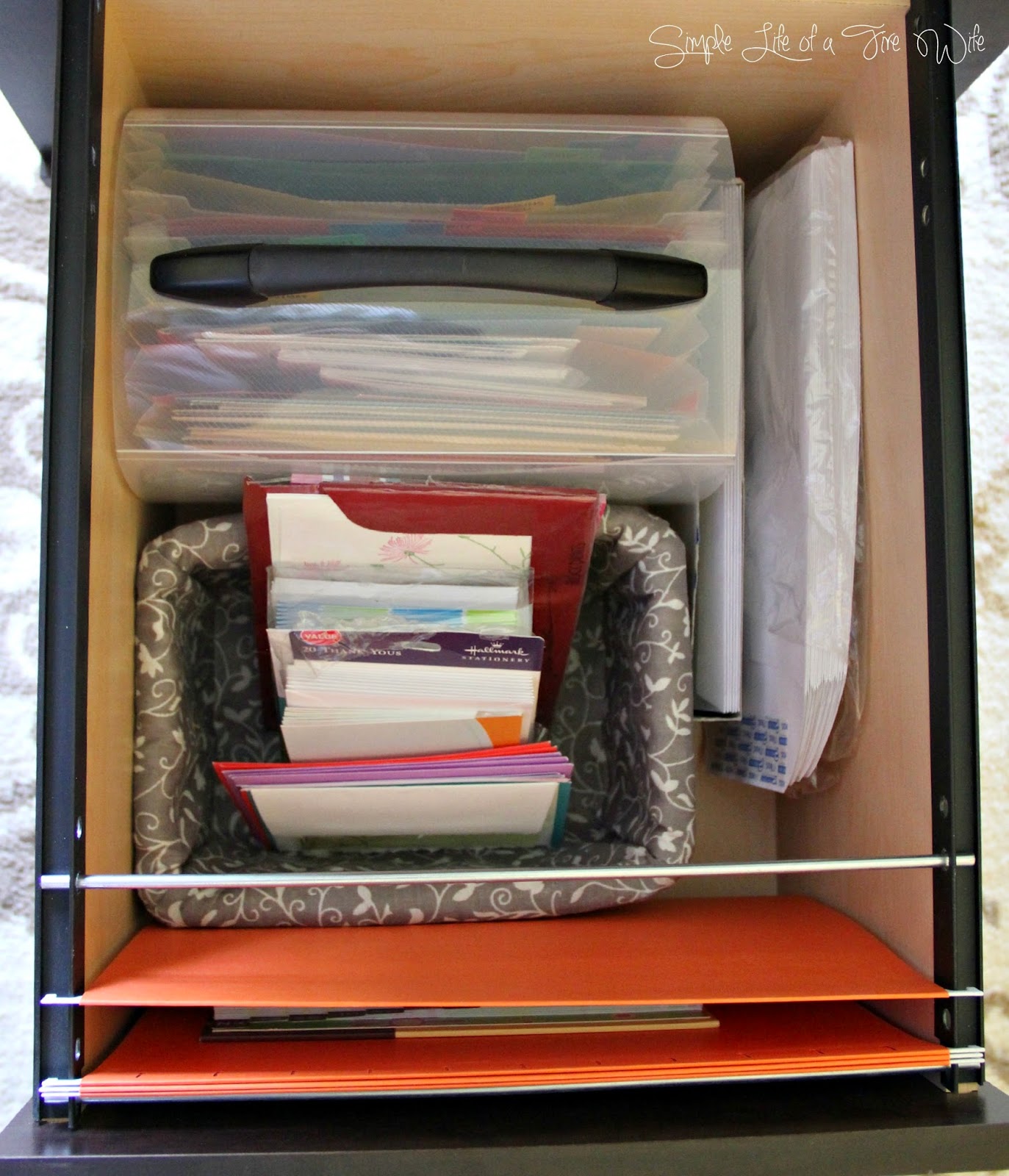 Simple Life of a Fire Wife: Organizing Mail Supplies