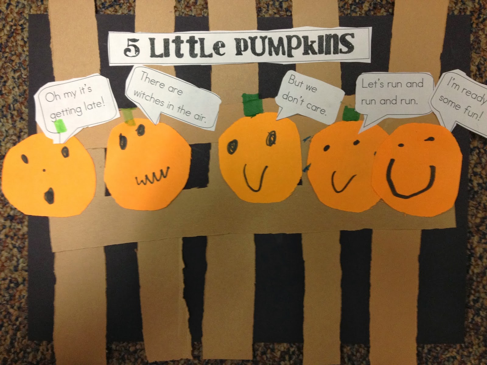 K Teacher Taggart: Five Little Pumpkins