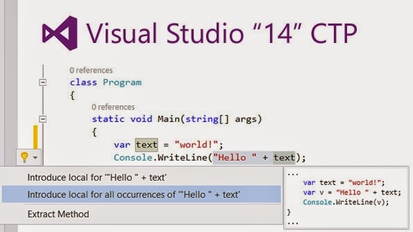 Ercan Bozkurt weBlog: Microsoft Visual Studio 14.0.21730.1 Community ...
