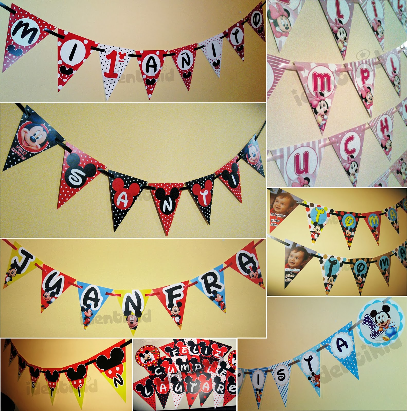 IDENTIKID diseño grafico para eventos: BANDERINES personalizados para ...