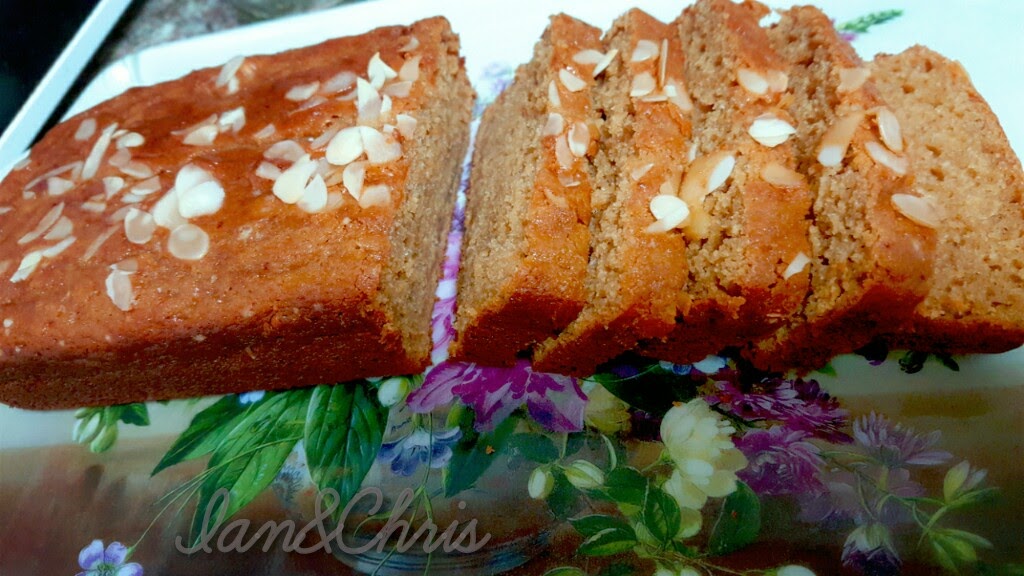 Eggless wheat Badam/Almond cake