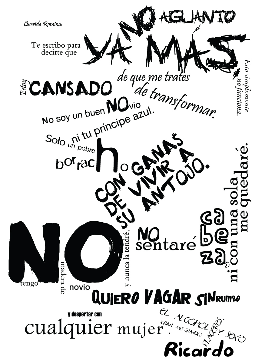 Teaching Typography: Carta de Rompimiento USM