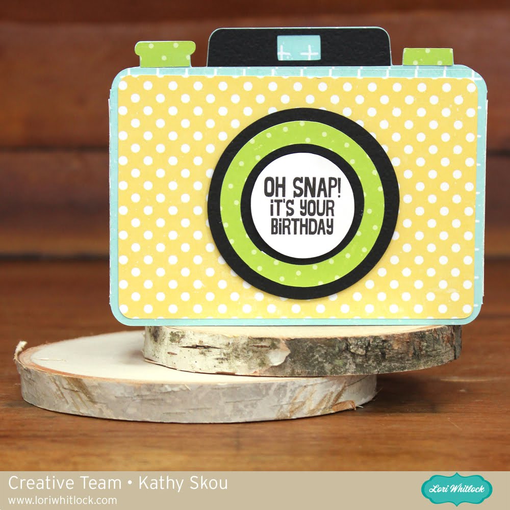 My Happy Place: Lori Whitlock Camera Shaped Box Card