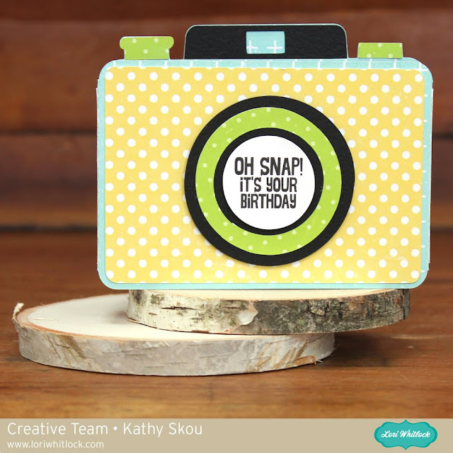 My Happy Place: Lori Whitlock Camera Shaped Box Card