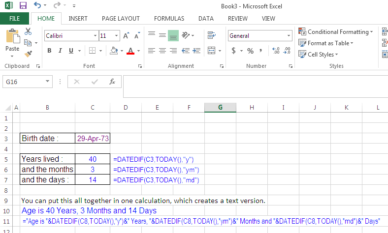 How To Calculate Age In Excel