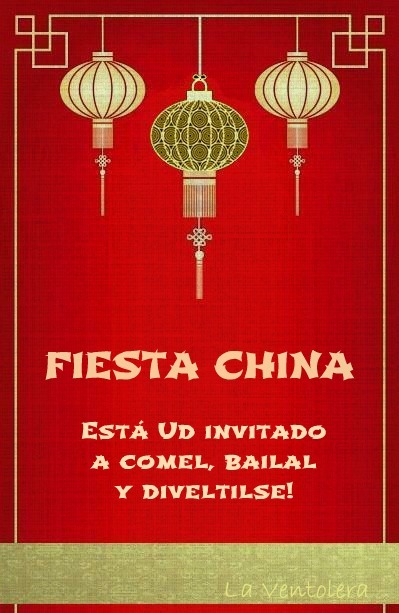 LA VENTOLERA: GALLETAS DE LA FORTUNA - FIESTA CHINA