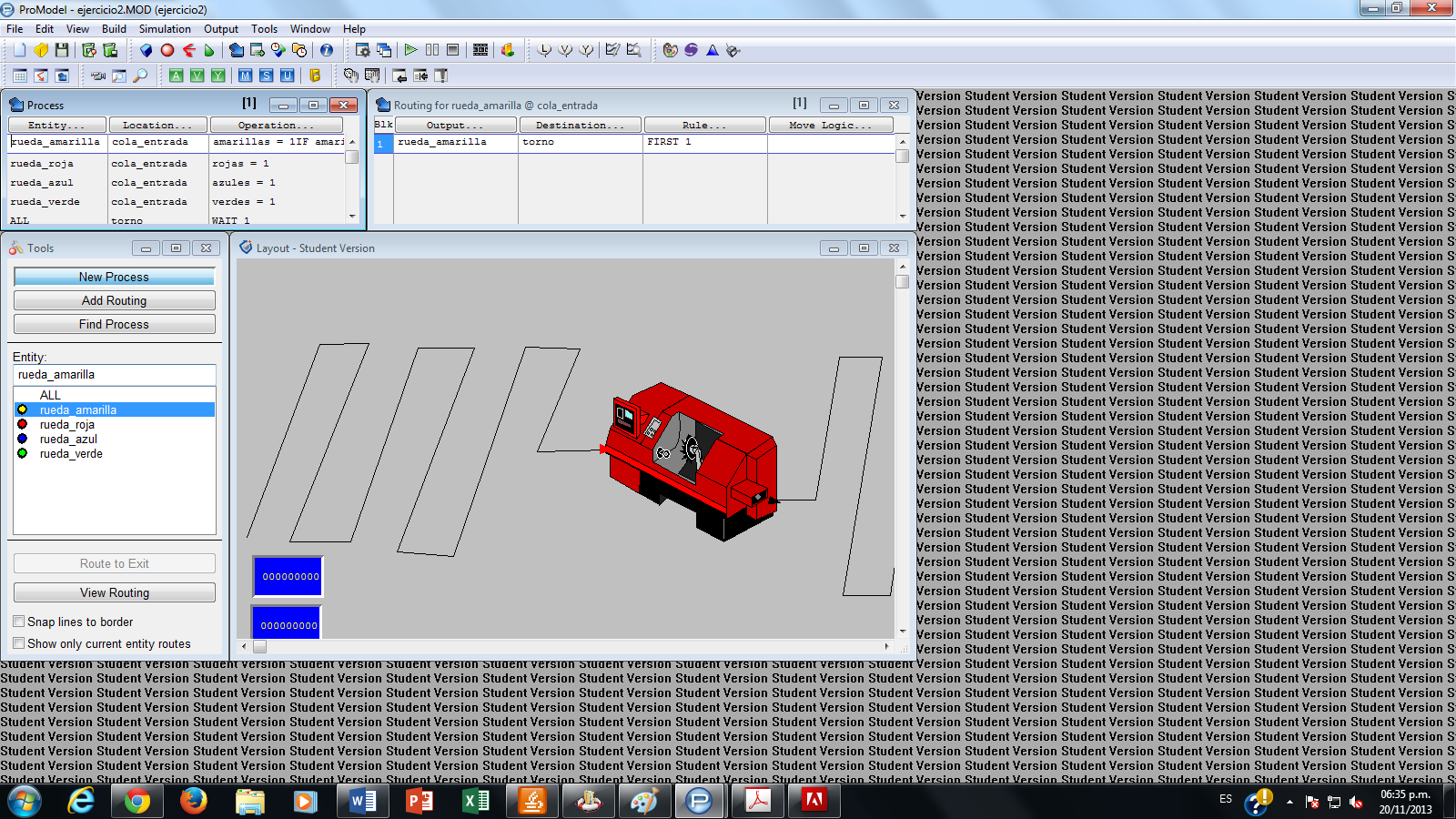SIMULACION: EJERCICIOS PRO MODEL