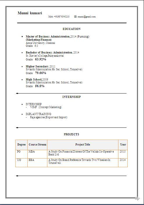 international cv template free download