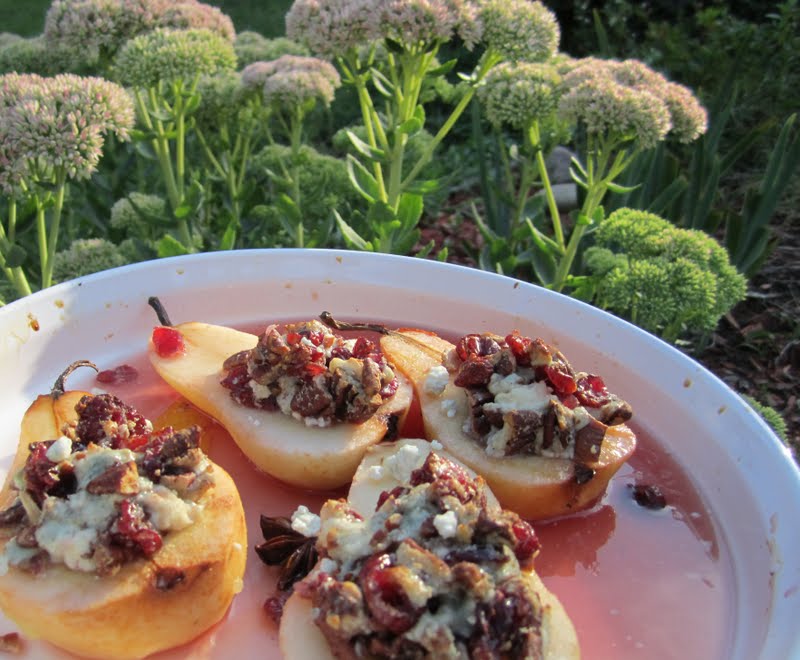 The Irish Mother: Baked Stuffed Poached Pears with Gorgonzola, Dried ...