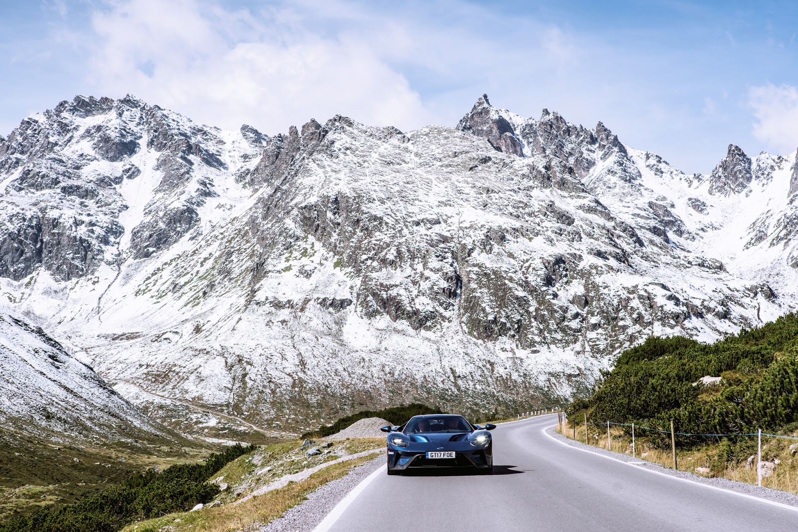 The Ford GT in the Austrian Alps