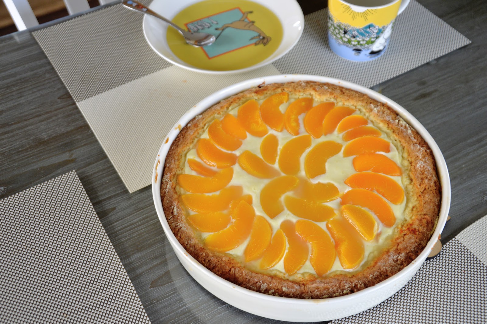 Elämää Koivurannassa: Persikka-rahkapiirakka