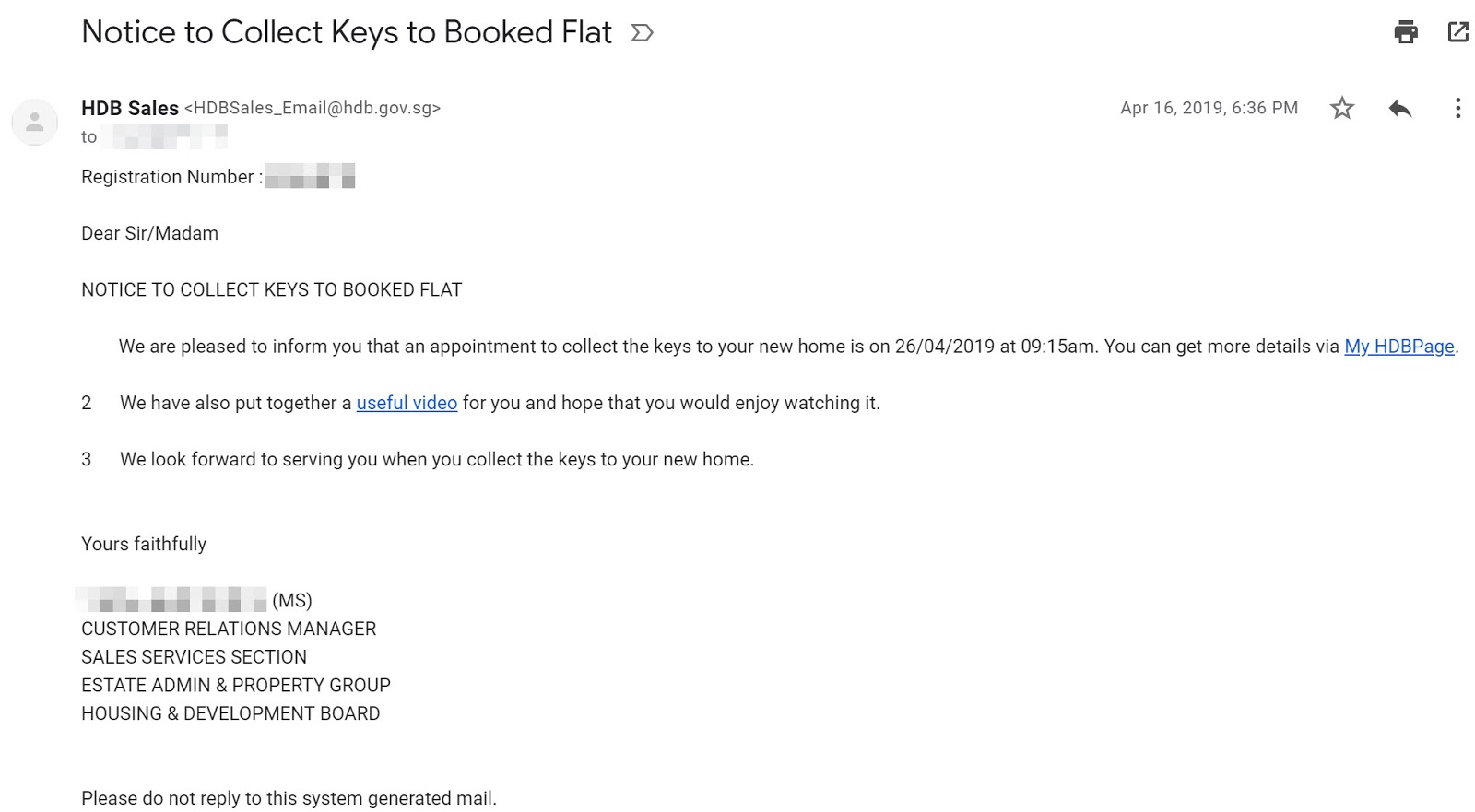 KPO and CZM $$$: BTO HDB Key Collection & Door Opening Ceremony