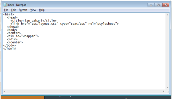 Rianazh Membuat Layout Web Dengan Css Dan Html Sederhana