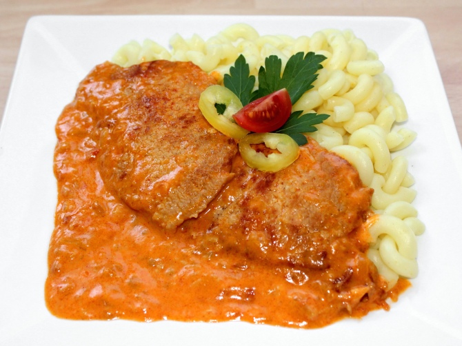 arta culinara: Cotlet de porc wrangler.