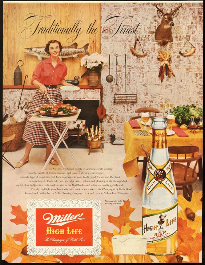 Vintage Recipe Blog: Ad: Miller High Life (With Emphasis on the High Part)