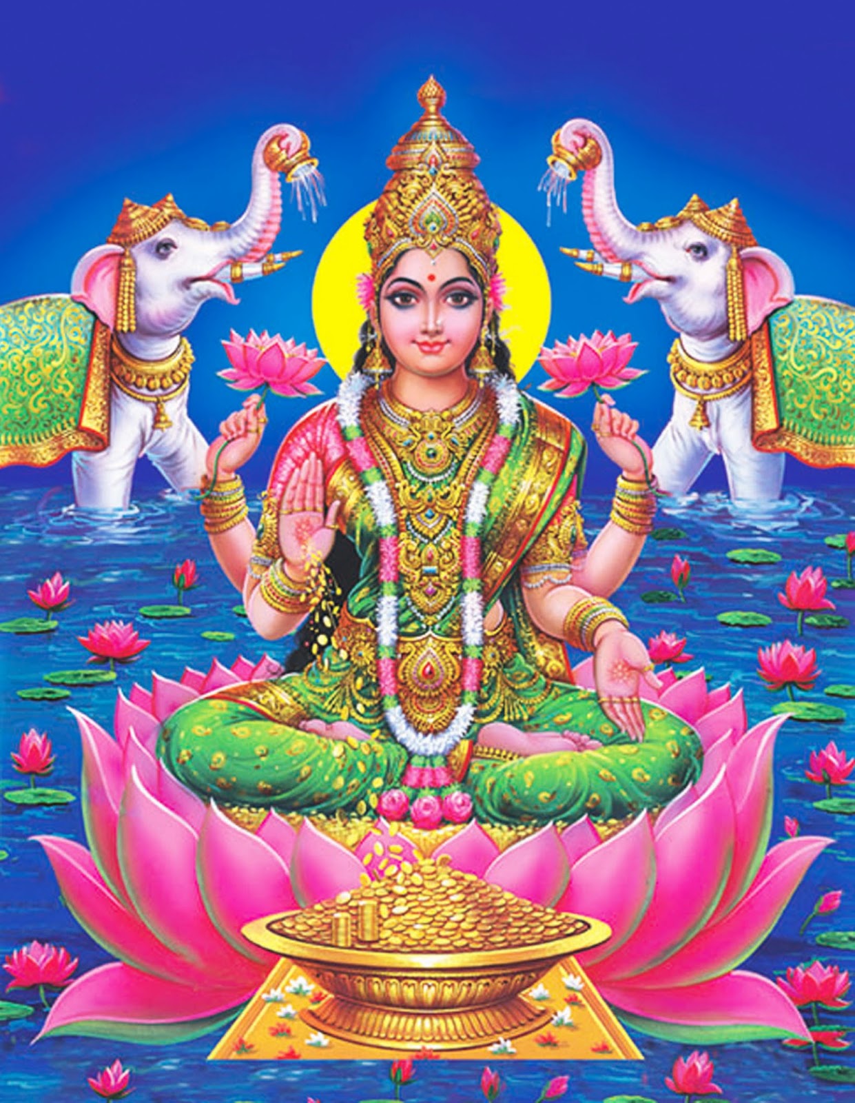 Gods-Leaders-Images-Drawings: Goddess Sri Mahalakhshmi