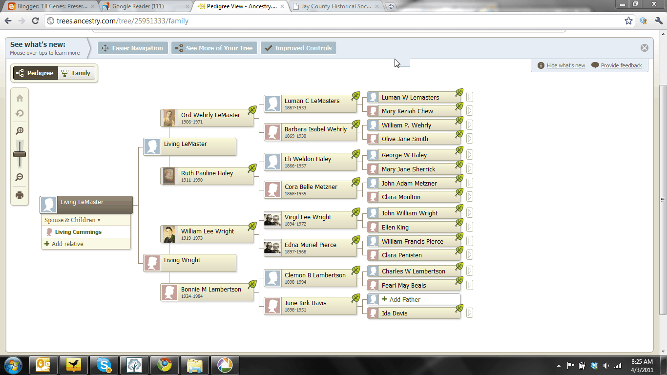 Baby Steps: My Ancestry.com Family Tree | TJL Genes : Preserving Our ...