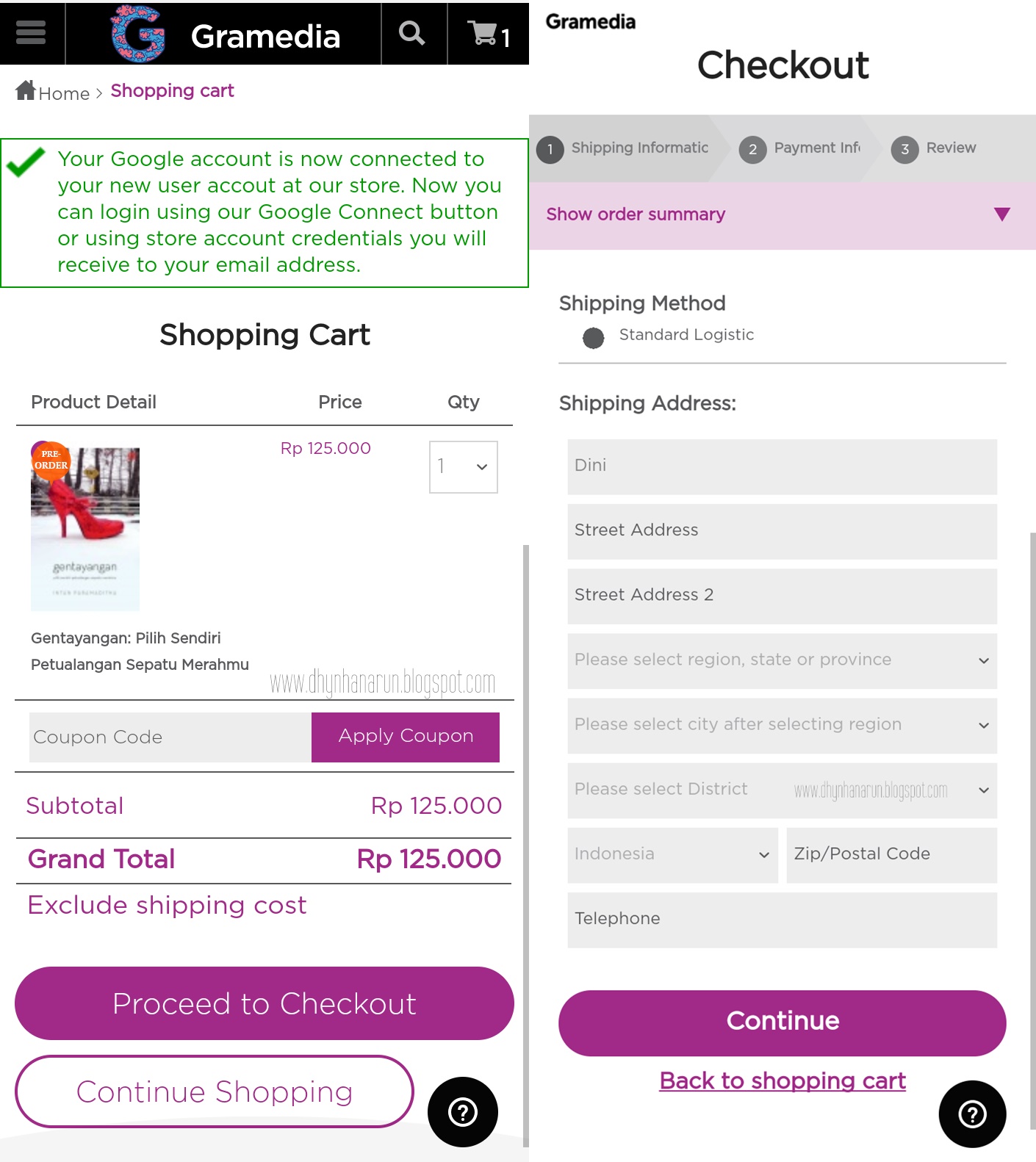 Cara Beli Buku di Gramedia.com - Dhyn Hanarun