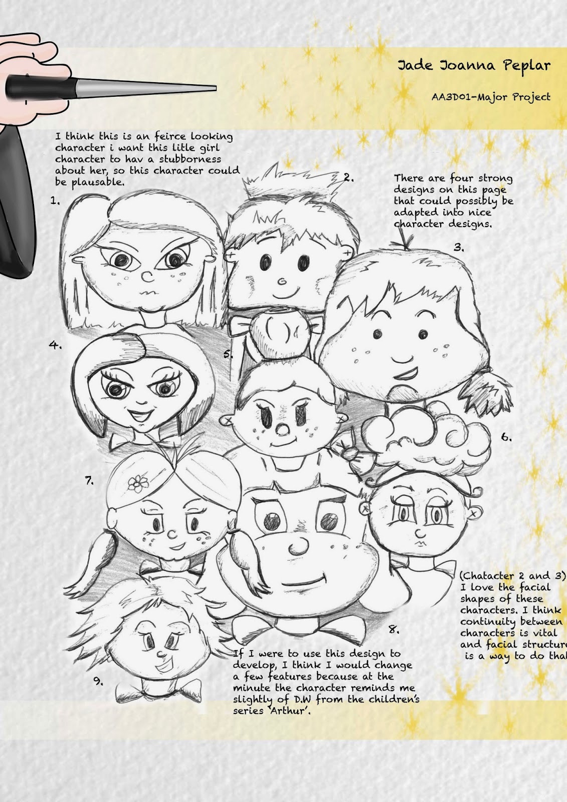 Jayde Joanna's art : Initial character design work