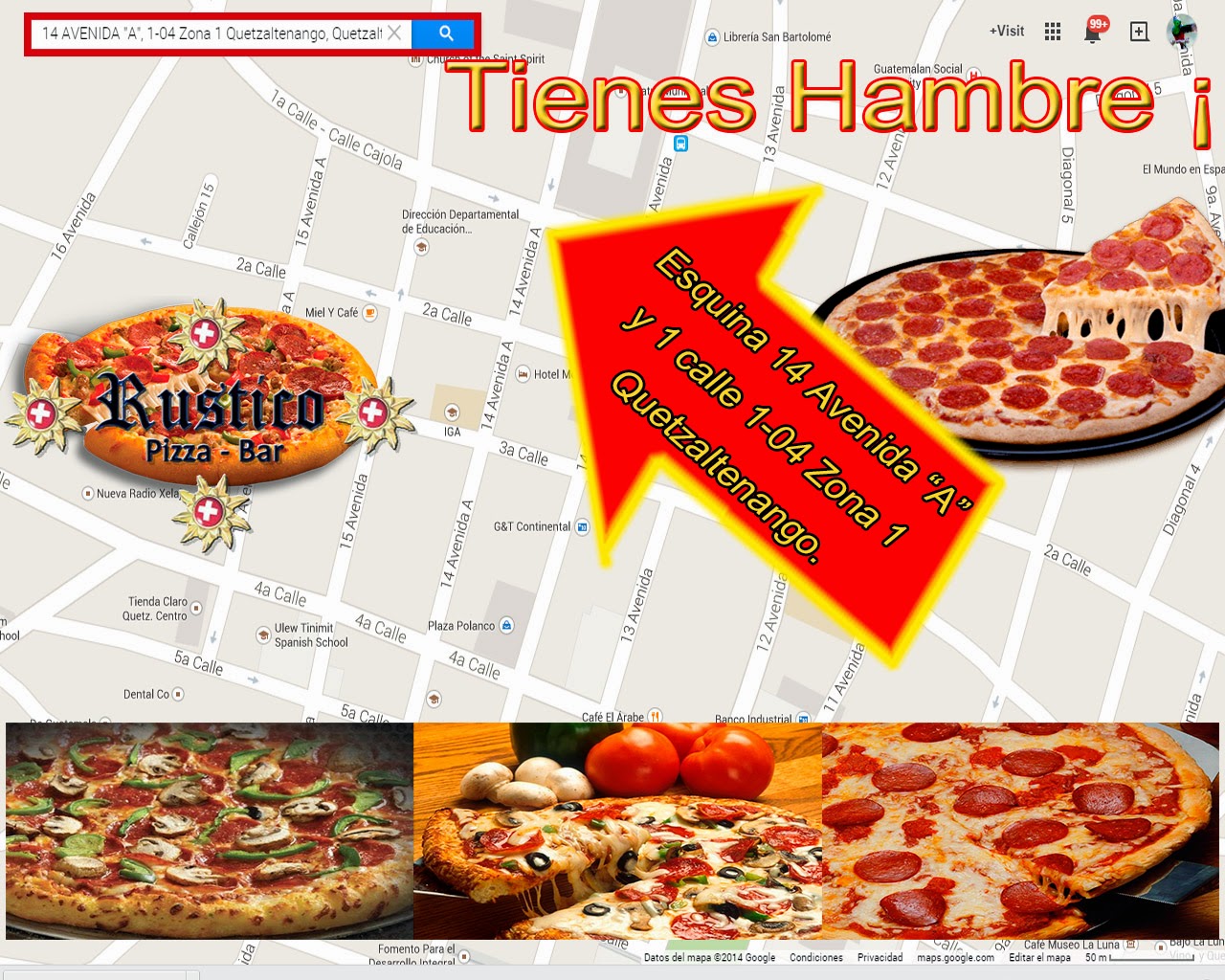 Rustico Pizza Bar Quetzaltenango - Nuestro Menú - Pizzerias en ...