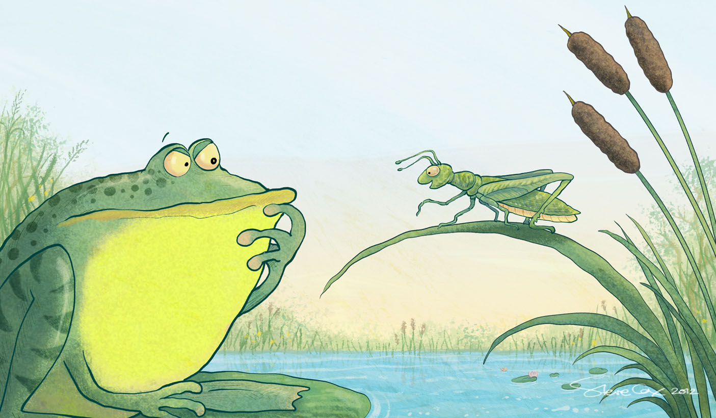 Steve Cox Illustration Blog: Boris The Boastful Frog
