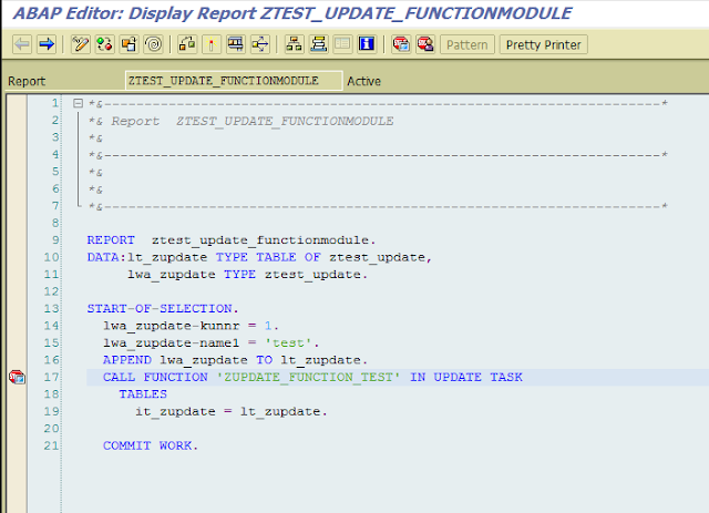 SAP Technical: How to debug a update function module
