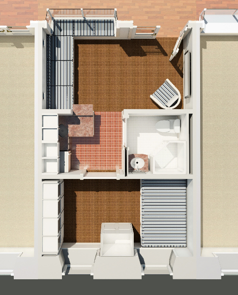 Condo Blues: Tiny Mall Micro Loft House Tour