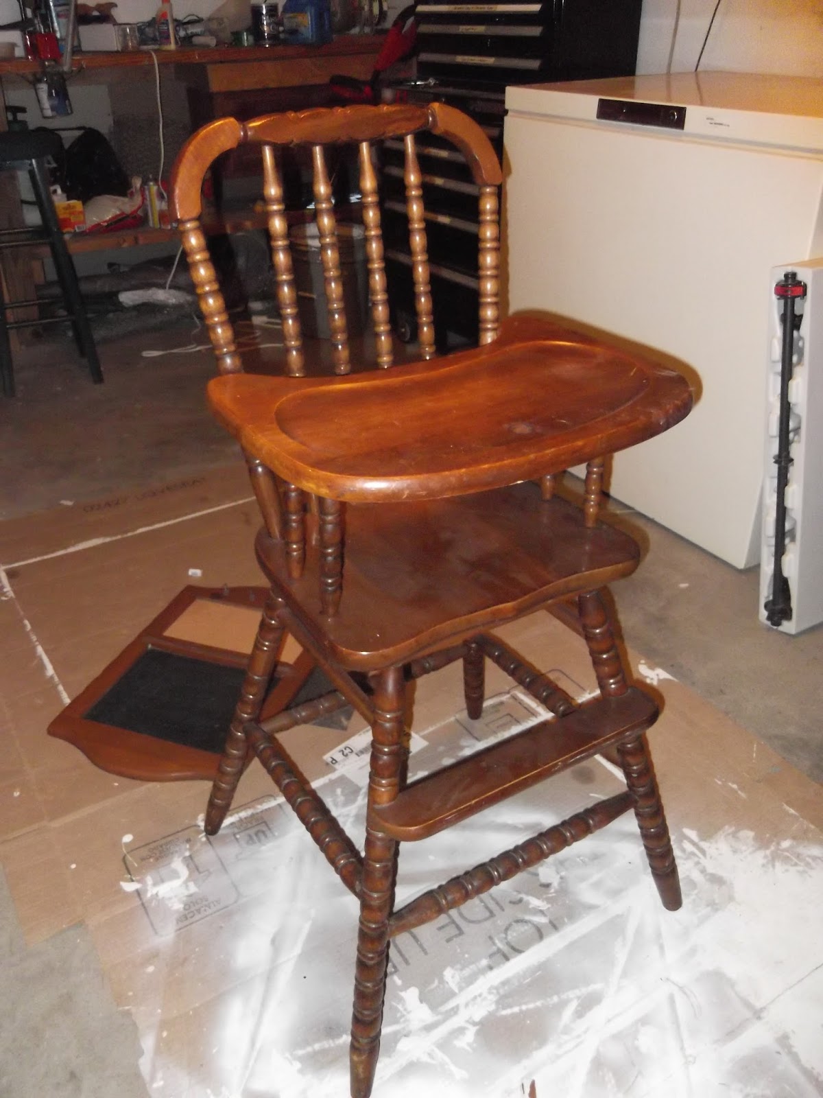 Thrifty 31 Blog: Vintage Highchair Makeover