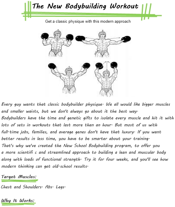 Bodybuilding Workout Schedule For Men | best series 101