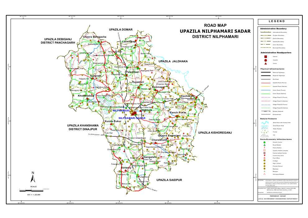 Mouza & Land Use Maps of Nilphamari Sadar Upazila, Nilphamari ...