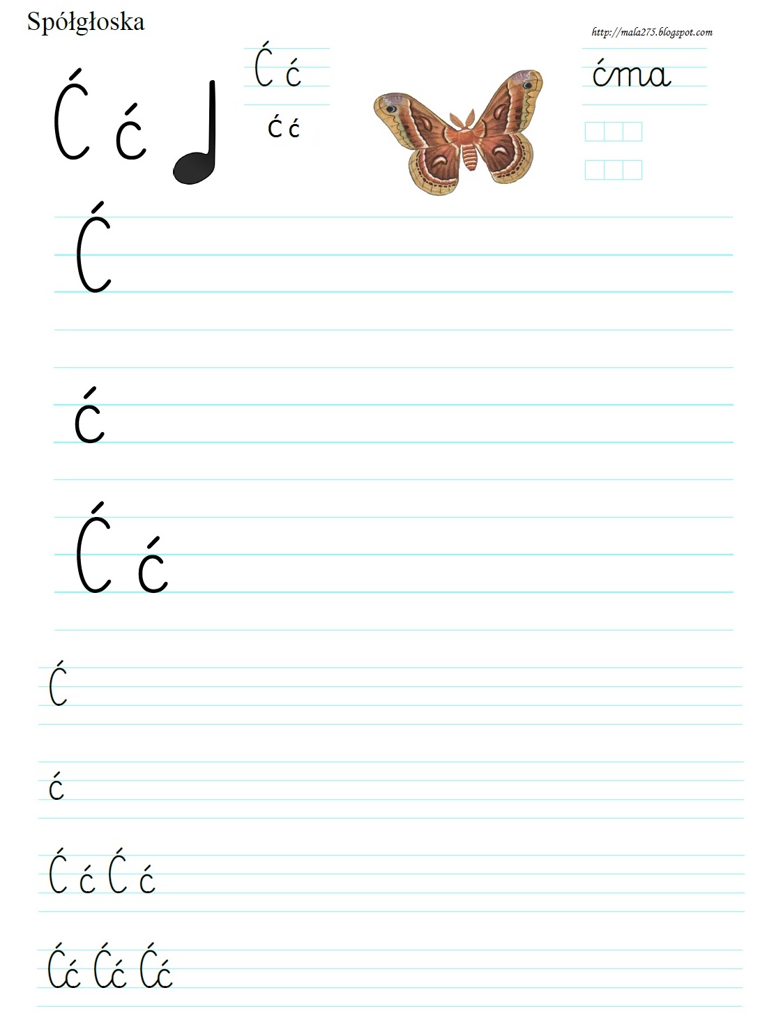 Literka C Karta Pracy