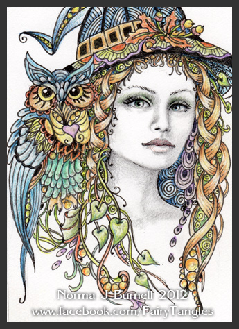 Fairy Tangles: Witches & Owls