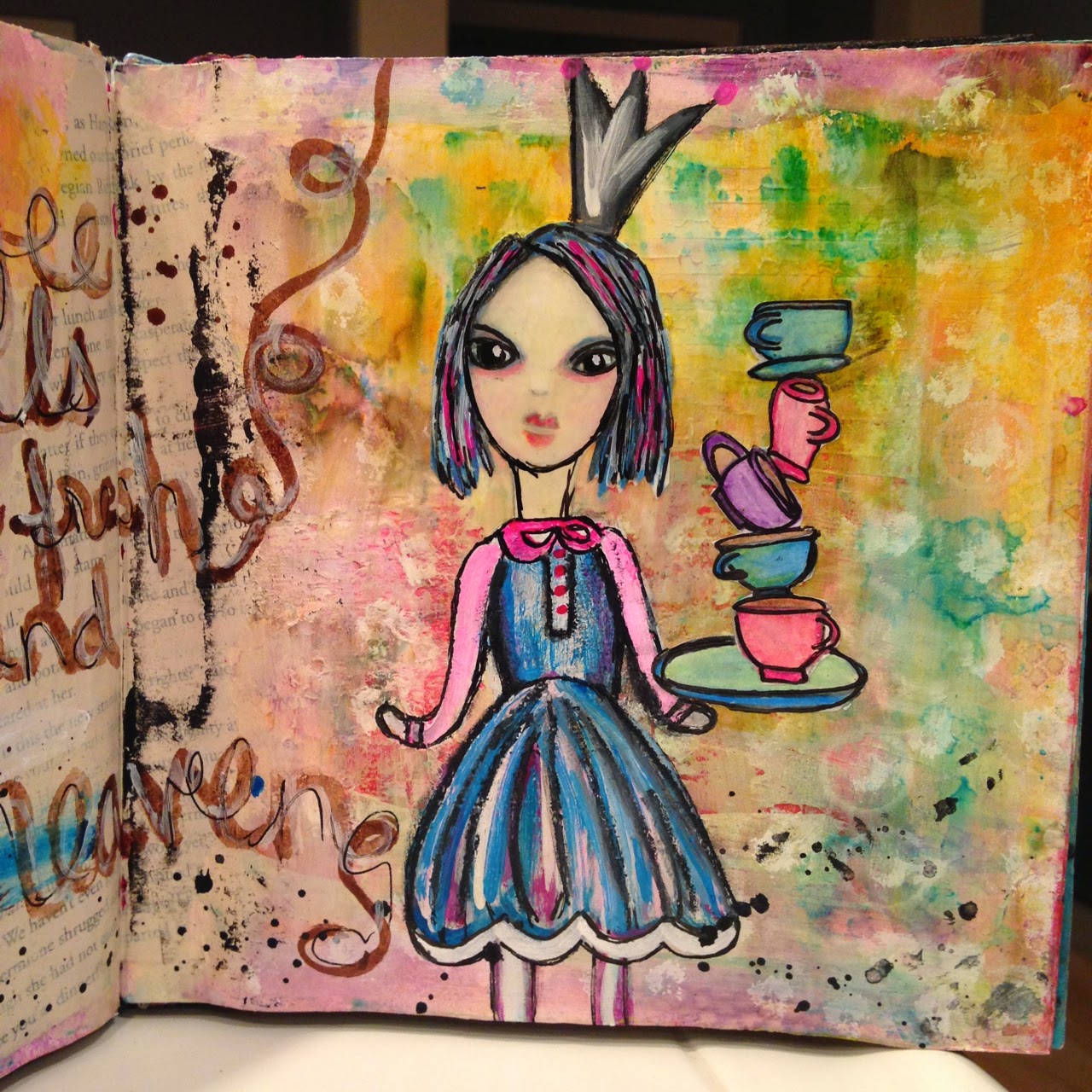 Made by Nicole: Coffee Girl Art Journal Page