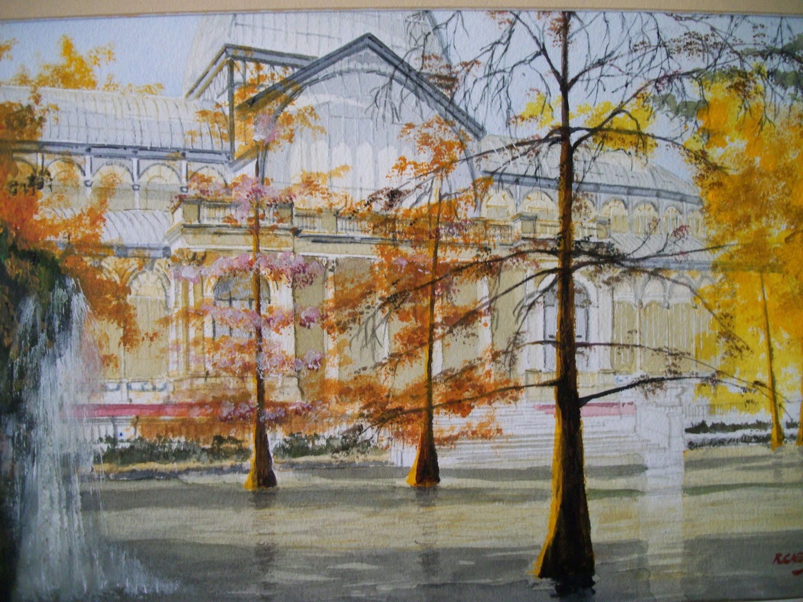 R.CASTEX .MIS ACUARELAS.: MADRID.PALACIO DE CRISTAL.PARQUE DEL RETIRO ...