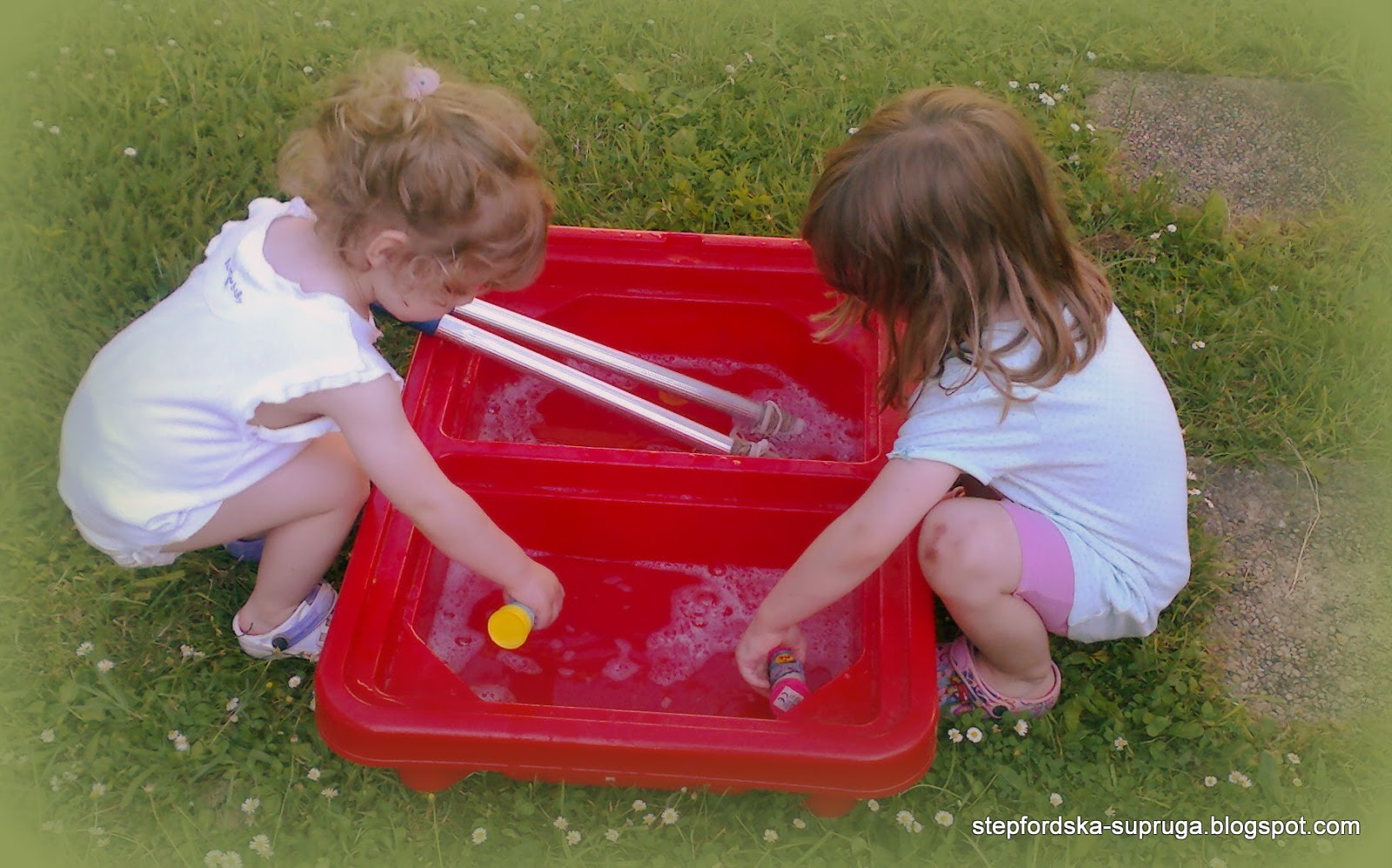 The Stepford wife: Homemade bubbles....small and large...