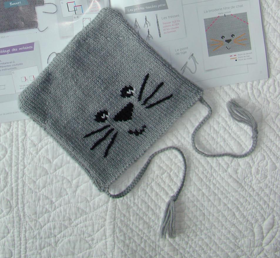 Bonnet chat pour Hugo